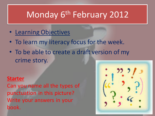 Lessons On Crime - Setting and Writing | Teaching Resources