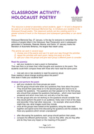 Poetry and the Holocaust | Teaching Resources