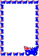 Australian Flag Themed Lined Paper and Pageborders | Teaching Resources