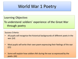 Poetry in WW1 | Teaching Resources
