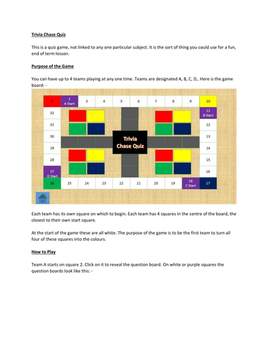 Trivia Chase Game | Teaching Resources
