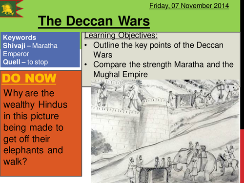 L8 - The Deccan Wars | Teaching Resources