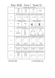 Maths worksheets basic skills by brettgoldspink - UK Teaching Resources ...