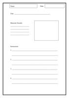 Writing Instructions Template by sbrumby1 - UK Teaching Resources - TES