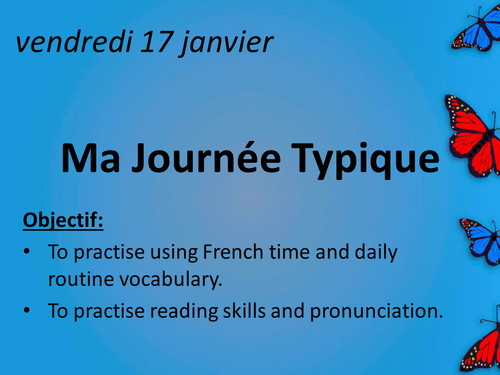 KS3 French - Daily Routine - Reading ex | Teaching Resources