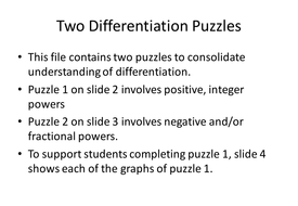 Differentiation Puzzle | Teaching Resources