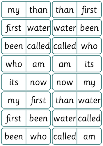 Fry First 100 Dominoes | Teaching Resources