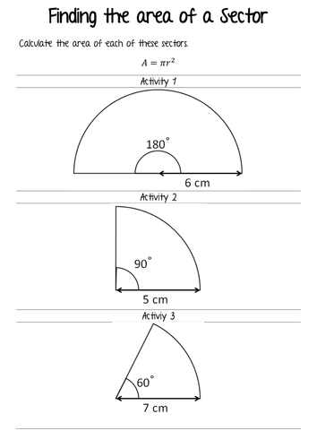 Area of a Sector | Teaching Resources