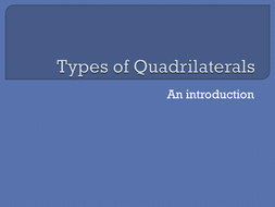 Introduction to quadrilaterals | Teaching Resources