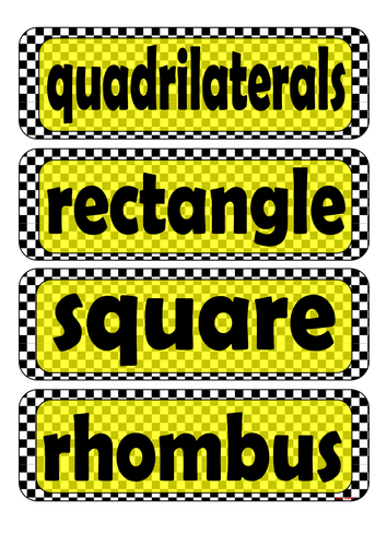 Year 6 - Word Wall (Quadrilaterals) | Teaching Resources