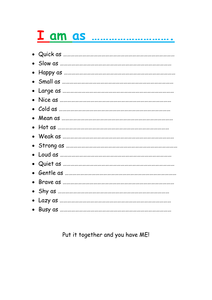 Simile worksheet. - Resources - TES