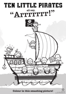 Ten Little Pirates Colouring-In | Teaching Resources