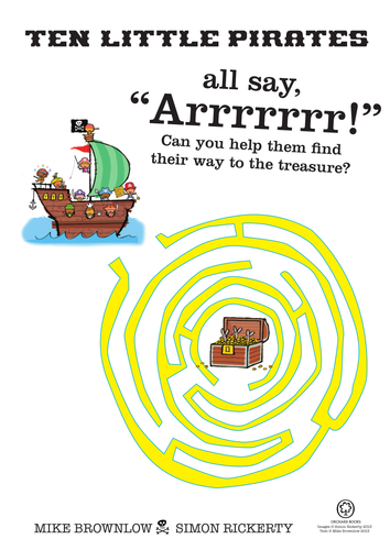 Ten Little Pirates Maze Activity by FranklinWatts - Teaching Resources ...