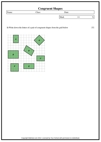 Congruent Shapes | Teaching Resources
