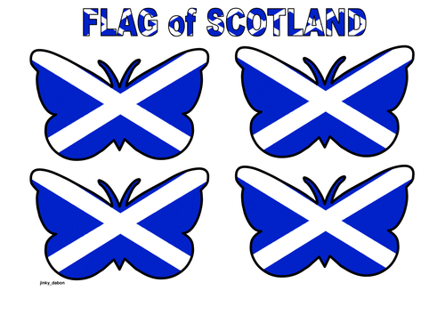 Butterfly Themed Scotland Flag | Teaching Resources