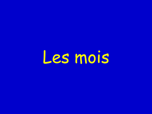 Les mois, les jours de la semaine, la date | Teaching Resources