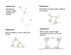 Triangle and Quadrilateral Angle Challenge Cards | Teaching Resources