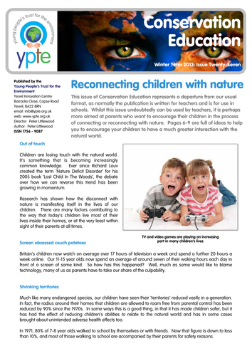 Reconnecting children with nature | Teaching Resources