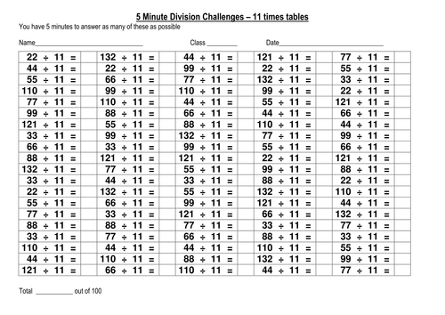 100 question speed division challenges set 2 of 4 | Teaching Resources