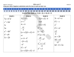 Algebraic Substitution | Teaching Resources