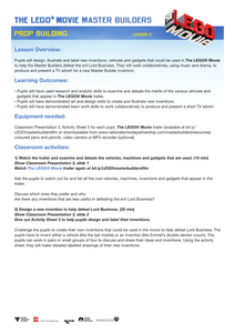 The LEGO Movie - Master Builders by IntoFilm - UK Teaching Resources - TES