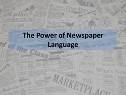 Language of Newspapers | Teaching Resources