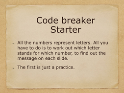 Codebreaker Starter | Teaching Resources
