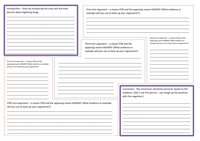 Balanced argument planning template & connectives - Resources - TES