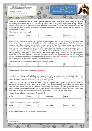 Year 1/2 Story and comprehension questions | Teaching Resources