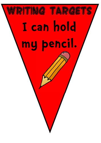 Writing Target Bunting EYFS SEN by thetreasurebox - Teaching Resources ... Writing Target Bunting EYFS SEN by thetreasurebox - Teaching Resources ...