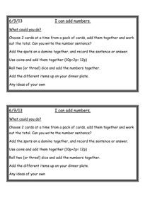 Year 1 open homework tasks maths english topic by nhg640 - UK Teaching ...
