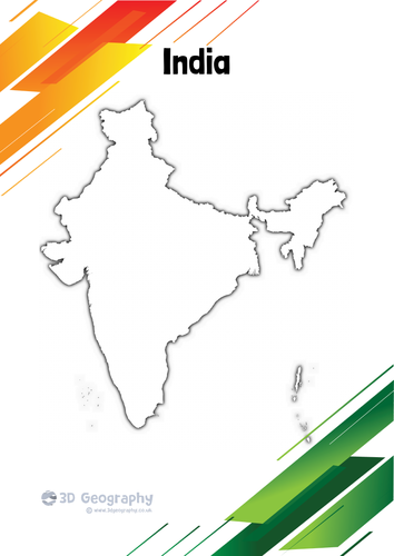 Outline map of India | Teaching Resources