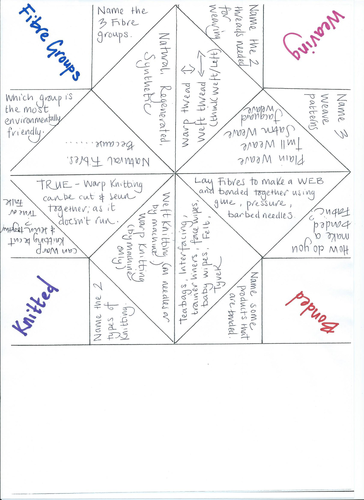 Fortune teller origami quiz / revision activity | Teaching Resources