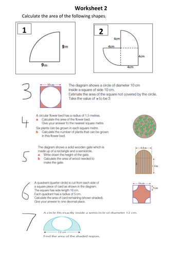 Area and Circumference of compound circles | Teaching Resources