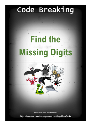 KS2 Code Breaking - Problem Solving - Missing Digits in Addition and ... KS2 Code Breaking - Problem Solving - Missing Digits in Addition and ...