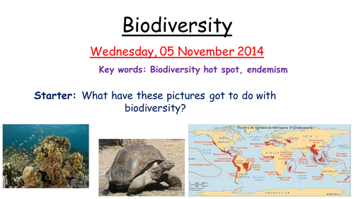 Biodiversity Edexcel topic 4 | Teaching Resources
