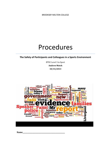 Procedures Workbook | Teaching Resources
