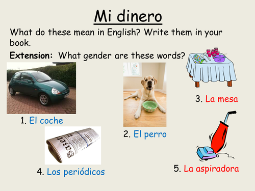 Mi dinero - Mira 3 Green - Module 4.1 | Teaching Resources