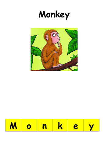 Monkey puzzle matching worksheet for ASD children | Teaching Resources