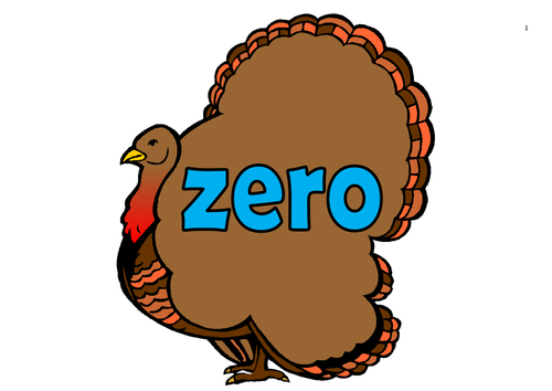 Turkey Themed Numbers 0-100 and in Words | Teaching Resources