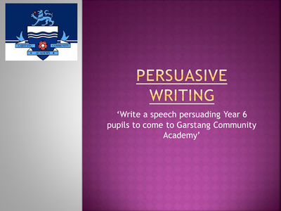 Persuasive Speech/Writing - Resources - TES