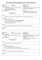 Harry Potter: Full Scheme & Resources by jamestickle86 - UK Teaching ...