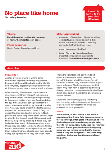 No place like home | Teaching Resources