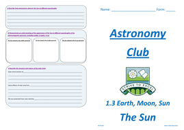 GCSE Astronomy (Edexcel) workbooks | Teaching Resources