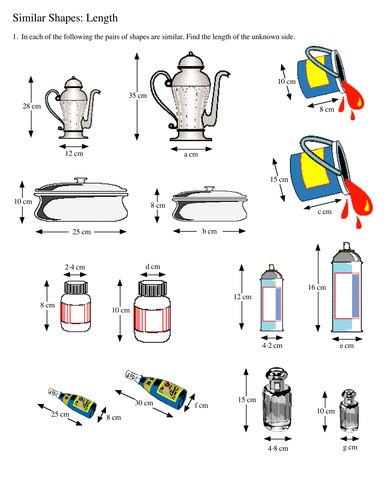 Similar shapes: Length | Teaching Resources