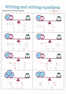 Solving equations - balanced scales | Teaching Resources