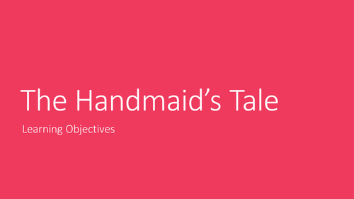 Women: Handmaid's Tale extract and activities | Teaching Resources