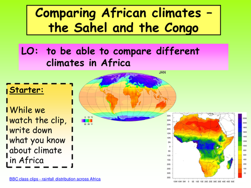 Africa - Lesson 3 - Climate in the Congo & Sahel | Teaching Resources