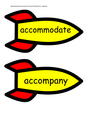 Spelling flash cards (new curr) ROCKETS! | Teaching Resources
