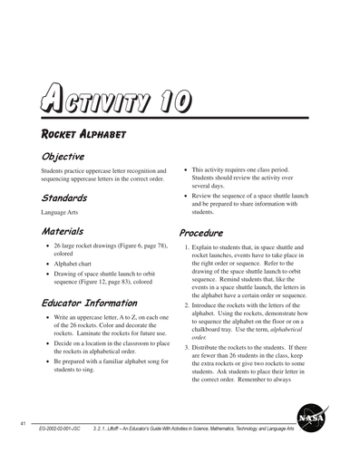 Rocket Alphabet | Teaching Resources